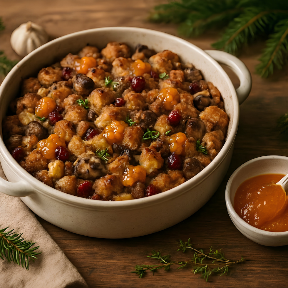 Swede Dish Cloudberry–Apple Sausage Stuffing | Swede Dish