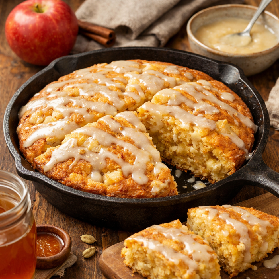 Apple Cider Cornbread with Fresh Apples & Butter-Cardamom Glaze | Swede ...